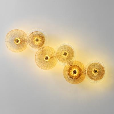 China Modern Glass led wall lamp simple Lotus leaf shape creative lounge light (WH-OR-38) for sale