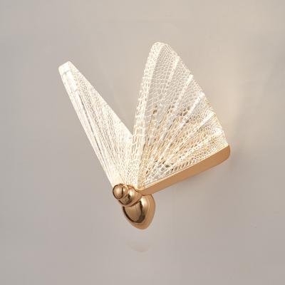 China Postmodern Minimalist Living Room Bedroom Bedside Butterfly Led Wall Lamp(WH-OR-55) for sale