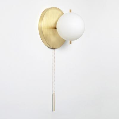 China Postmodern minimalist American designer glass round wall lamp (WH-OR-73) for sale