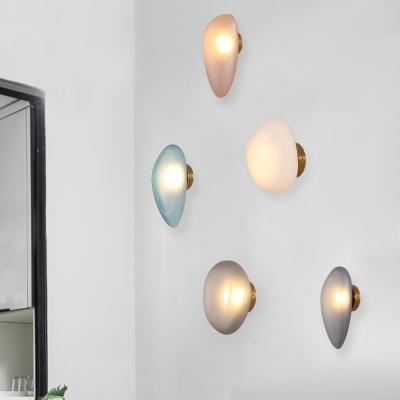China Bedroom Living Room Designer Lamp Modern Glass Pebble Wall Light（WH-OR-77） for sale