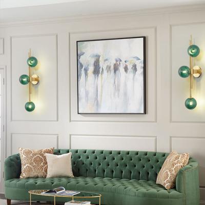 China Postmodern Wall Lamp Gold Glass Ball Wall Lamps For Living Room Bedroom color wall light (WH-OR-88) for sale