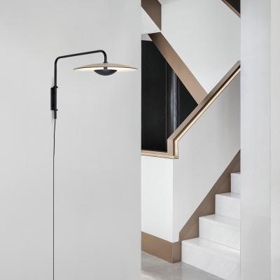 China Nordic modern simple corridor art wall lamp hotel room study bedroom black wall sconce(WH-OR-96) for sale