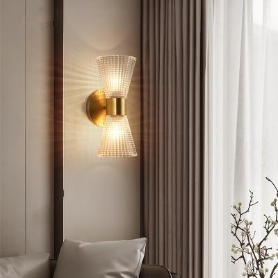 China Creative Copper Wall Lamp Luxury Living Room TV Background Wall Light（WH-OR-180) for sale