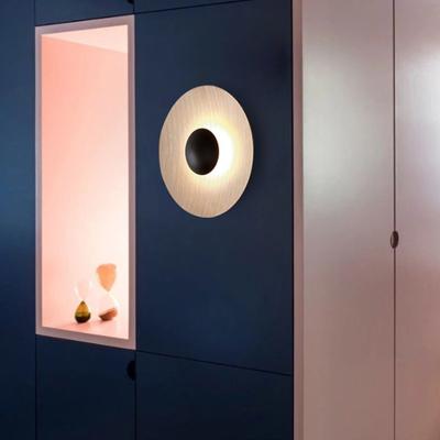 China Modern Wood Grain Art Wall Lamp Nordic Round Combination Ginger LED Wall Sconce(WH-OR-205) for sale