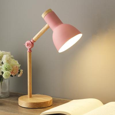 China Creative Nordic Wooden Art Iron LED Folding Simple Desk Lamp（WH-MTB-51) for sale