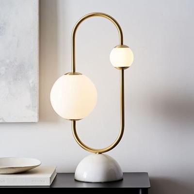 China Glass Table Lamp Nordic light Mable Led Desk lamp(WH-MTB-109) for sale