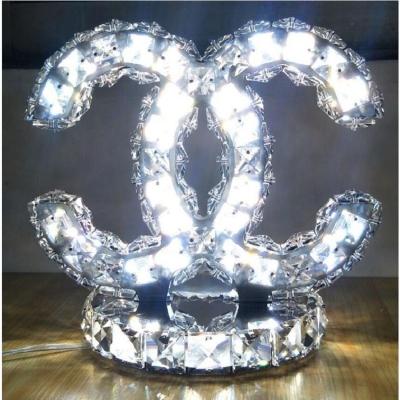 China New Crystal LED Table Lamp AC 220V 110V Home Decor Chanel Crystal table lamp(WH-MTB-129) for sale