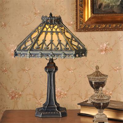 China 14 inch European retro simple square table lamp living room Tiffany Table Lamp(WH-TTB-02) for sale