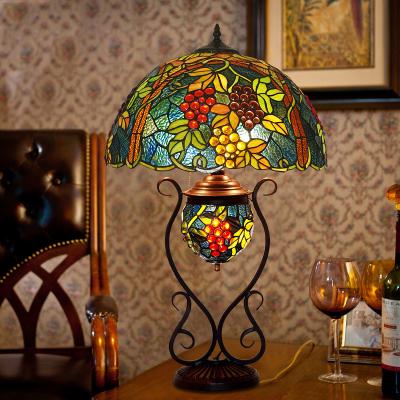 China Tiffany table lamp American classical handmade living room table lamp stained glass Lamp(WH-TTB-07) for sale