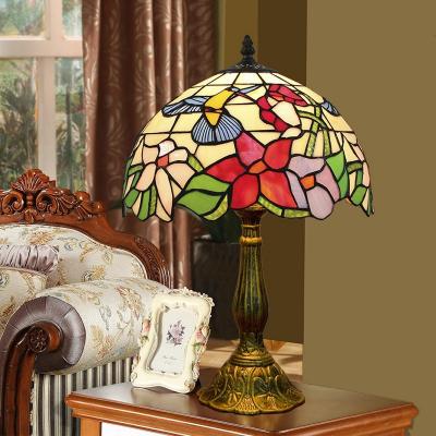 China 30CM Tiffany Table Lamp European Bedroom Bedside Light Retro Creative Living Room Study Bar Table lamp(WH-TTB-18) for sale