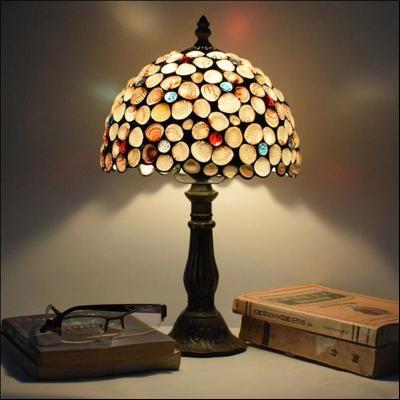 China 20cm Tiffany Table Lamp Shell Handmade Decorative Table Lamp(WH-TTB-24) for sale