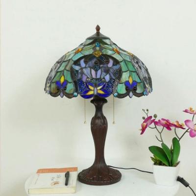 China 40CM Tiffany Table Lamp Flower Lampshade Bedroom Bedside Lamp(WH-TTB-36) for sale