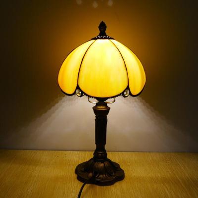 China Tiffany Table Lamp 20cm Church Lampshade Bedroom Vintage Bedside Lamp(WH-TTB-46) for sale