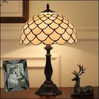 China 30CM Table Lamp Resin Base Leaves Lampshade Bedroom retro table lamp(WH-TTB-64) for sale