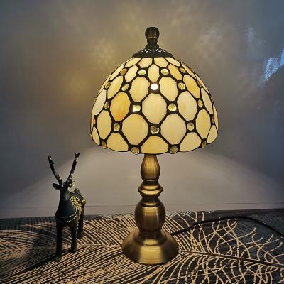 China Tiffany Table Lamp 20cm Aolly Base E27 Bedroom coffee table decor Lamp(WH-TTB-60) for sale