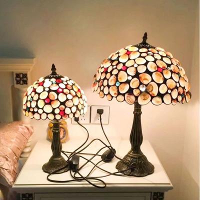 China Tiffany Table Lamp Shell Handmade Decorative Lamp AC85-265V bed side table lamp(WH-TTB-72) for sale
