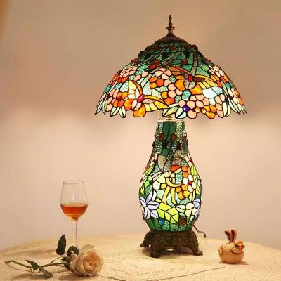 China 40cm Tiffany Table Lamp E27 European Creative Retro Study Alloy night stand lamp(WH-TTB-83) for sale