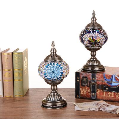 China Coffee Bar Living Room Bedside Indoor Handmade Glass Lighting Turkish Desk Lamp(WH-VTB-02) for sale