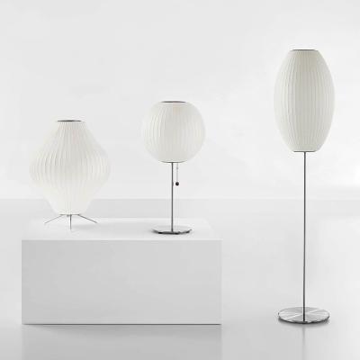 China Silk Floor Lamps For Living Room Bedroom Nelson Cigar Lotus Table Lamp（WH-MTB-161) for sale