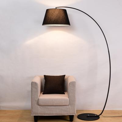 China Vertical Arc Led Floor Lamps American Country Cloth Cover Living Room Decoration floor light（WH-MFL-17) for sale