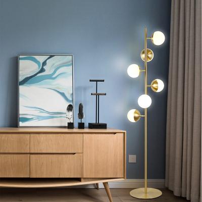 China Nordic style modern glass lighting floor standing floor lamp living room bedroom study room lighting(WH-MFL-63) for sale