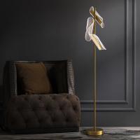 China Gold Simple Nordic LED Floor Lamp For Study Living Room Bedroom Decoration Vertical minimalist led floor lamp(WH-MFL-98) for sale