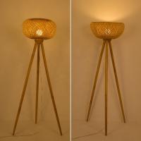 China Weaving rattan wicker bamboo floor lamp for living room minimalist light（WH-WFL-16) for sale