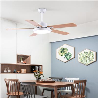 China 52 Inch Ceiling Fans 5 Blades Inverter wooden retro remote control creative wood ceiling fan Light(WH-CLL-20) for sale