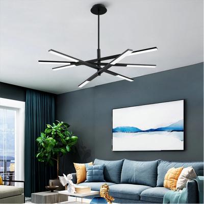 China Modern Luster Multiple Long Rod 4/6/8 Head Metal LED scandinavian Stacked LED Chandelier(WH-MI-87) for sale