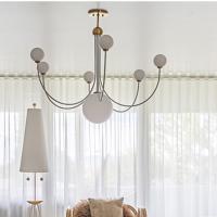 China Nordic medieval elbow chandeliers lights bedroom living room White LED Chandelier（WH-MI-105) for sale