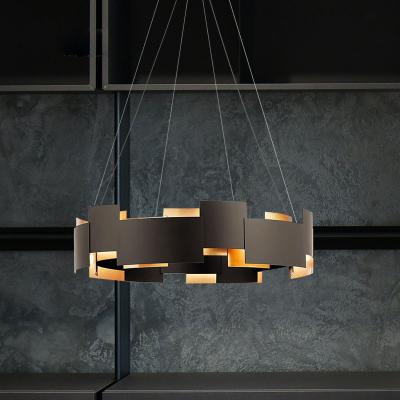 China Art Deco Led Pendant Lights Living Dining Room round Moderne Oval LED Chandelier（WH-MI-114) for sale
