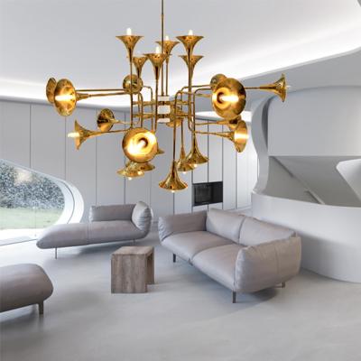 China Nordic Gold Trumpet Pendant light suspension lamp Botti Chandelier(WH-MI-121) for sale