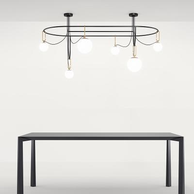 China Nordic minimalist decoration round ball living room chandelier suspension light NH Circular Chandelier(WH-MI-136) for sale