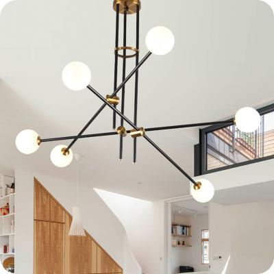 China Magic Bean LED Chandelier American Simple Line Creative Personality Cosmet Chandelier(WH-MI-138) for sale