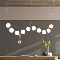 China Showroom Hall Personality Bubble Lamps Luxury Simplicity Pearl Necklace Long LED Chandelier(WH-MI-157) for sale