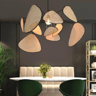 China Rural Hand Made Rattan Pendant lights Southeast Asia Suspension Screen Cannage Chandelier（WH-MI-167) for sale