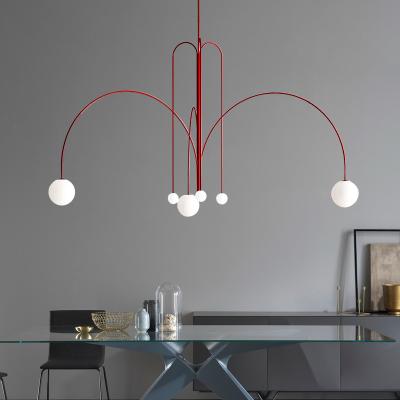 China Modern Designer Glass Ball Chandelier Lighting For Living Room Gran Finale Suspension Lights(WH-MI-169) for sale