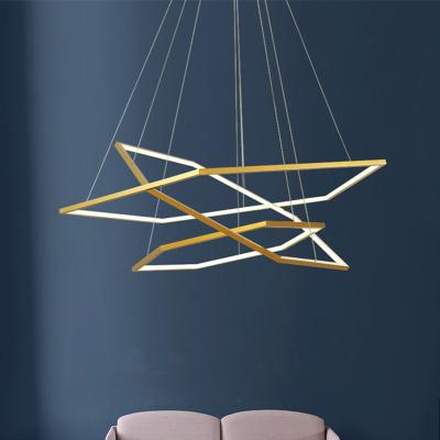 China Nordic Living room Bedroom Gold Circle Vesanto Chandelier(WH-MI-179） for sale