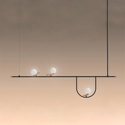China Modern deco chambre glass Home Decoration E27 Light Fixture bedroom Yanzi Chandeliers（WH-MI-192) for sale