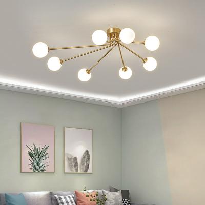 China Minimalist chandelier Nordic decor Surface Mounted lamp gold chandelier(WH-MI-228) for sale