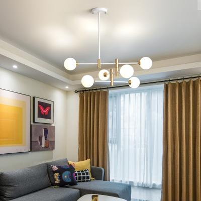 China LED Glass Chandelier Lustre home interior lighting Magic Bean Chandelier(WH-MI-230) for sale