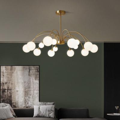 China Nordic wrought iron chandelier Golden Glass Ball Ceiling sputnik chandelier(WH-MI-236) for sale