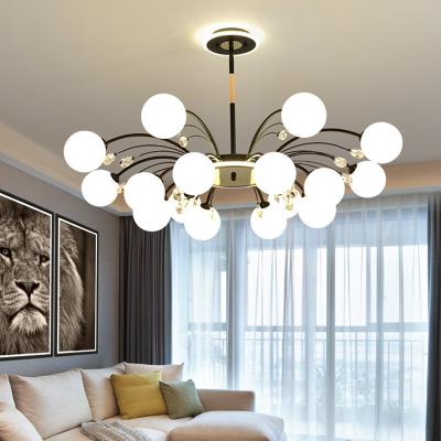 China Led tree branch chandelier Postmodern Living Room black glass ball chandelier(WH-MI-265) for sale