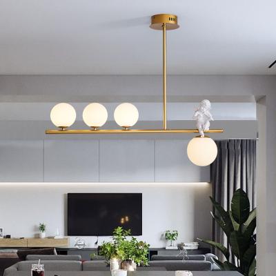 China Angel chandelier Creative Personality Gold Ball glass chandelier(WH-MI-279) for sale