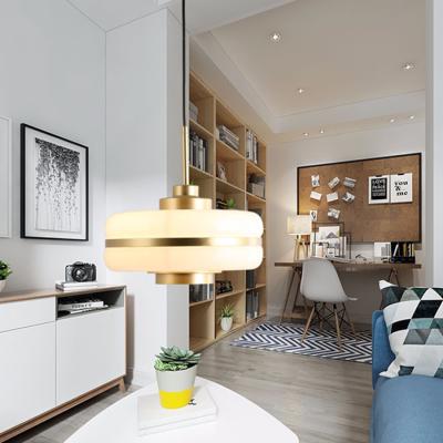 China Modern Glass Pendant Lights Nordic Led Kitchen Lamps Living Room Circular  Industrial Home Pendant Lamp(WH-AP-113) for sale