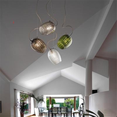 China Nordic Glass Pendant Lights Pineapple light Restaurant Bedroom pendant light Bedside Bar Suspension Lamp(WH-AP-115) for sale