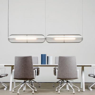 China Nordic Liner Pendant Lamp Designer minimalist LED glass pendant lamp For Hotel Dinning Room Series Lamp(WH-AP-118) for sale