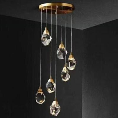 China Nordic pendant lamps design diamond long wire light Led pendant lights Decoration stairs Suspended Lights(WH-AP-119) for sale
