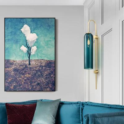 China Nordic pendant light Modern designer Blue Lampshade Interior for Bedroom Dining Living Room Pendant Light(WH-AP-146) for sale