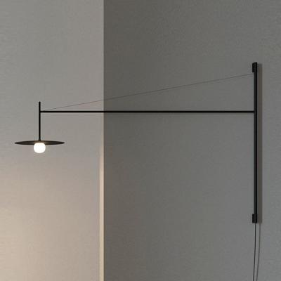 China Nordic glass wall light Designer Minimalist black Arm Adjustable Villa Hall Background Restaurant Wall Lamp(WH-AP-151) for sale